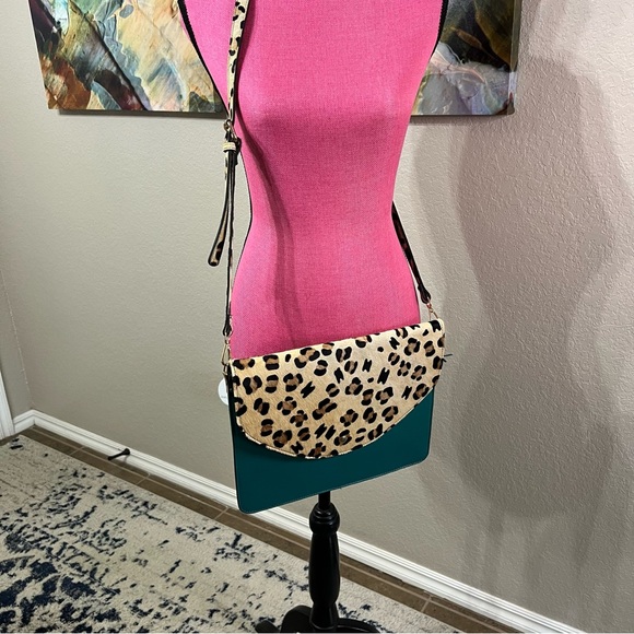 Jane Marie | Bags | Jane Marie Leopard Print And Teal Crossbody Bag ...